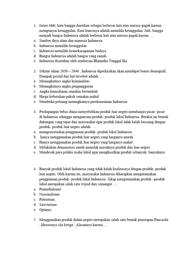 Latihan Soal Kumer Kelas X | PDF