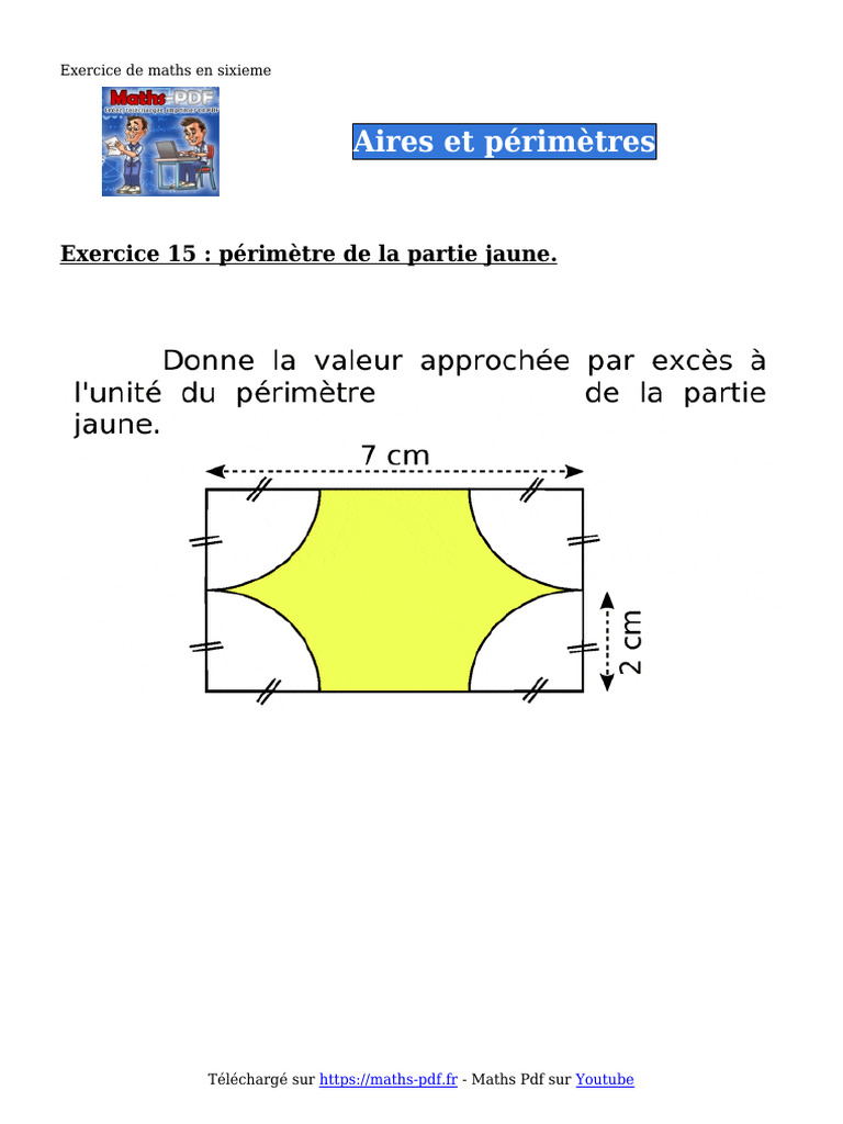 Exercice 15 Aires Et Perimetres Sixieme 2839 | PDF