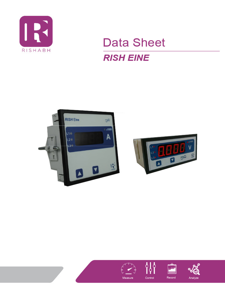 RISH Eine Programmable Meter Overview | PDF | Electromagnetic ...