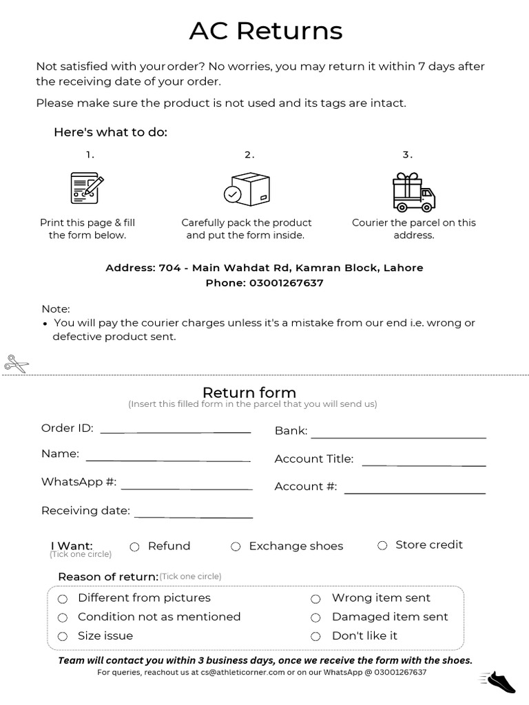 AC Return Process and Instructions | PDF
