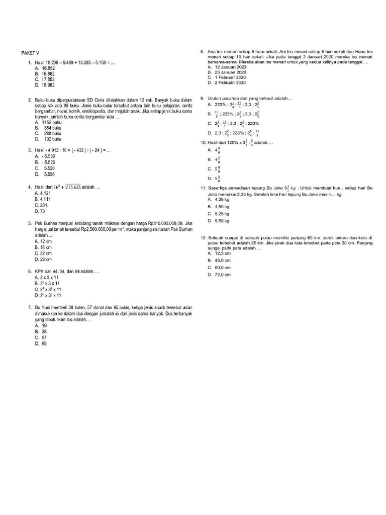 Soal MTK Scrib | PDF