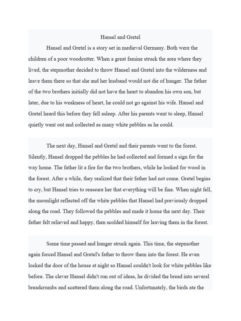 Hansel and Gretel | PDF | Hansel And Gretel | Fairy Tales
