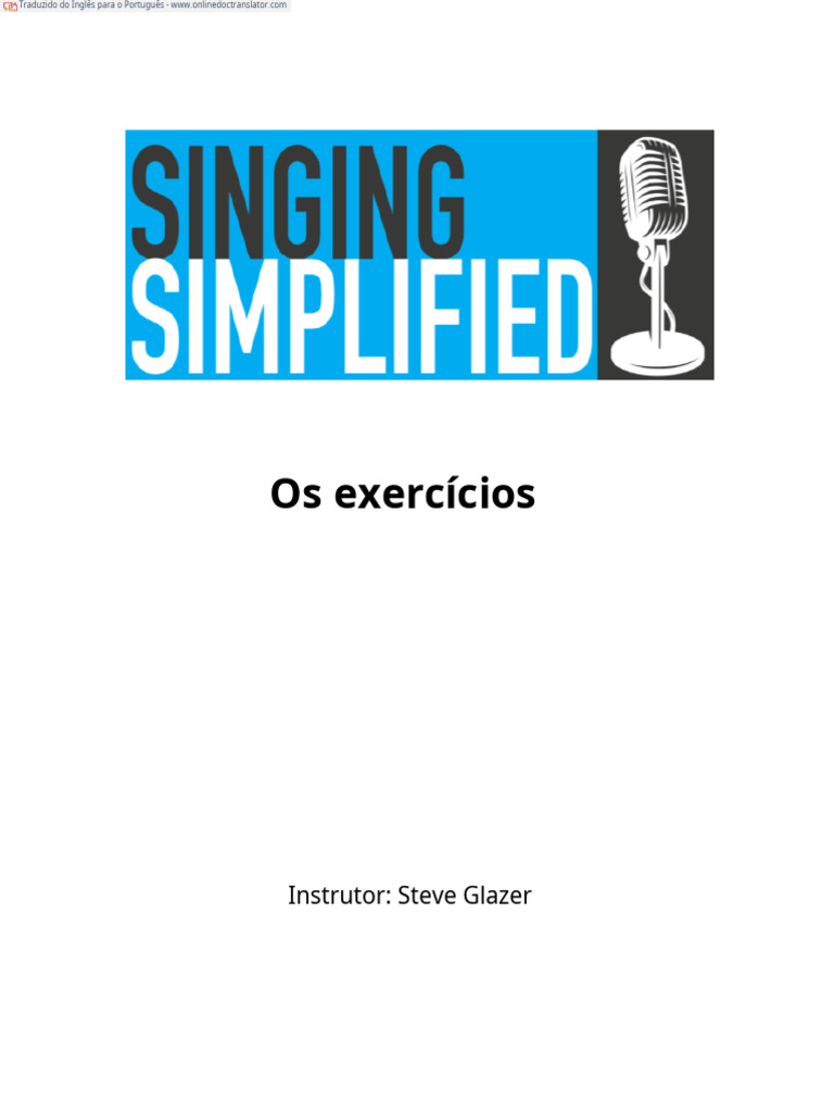 Exercícios de Respiração e Canto | PDF | Canto | Respiração