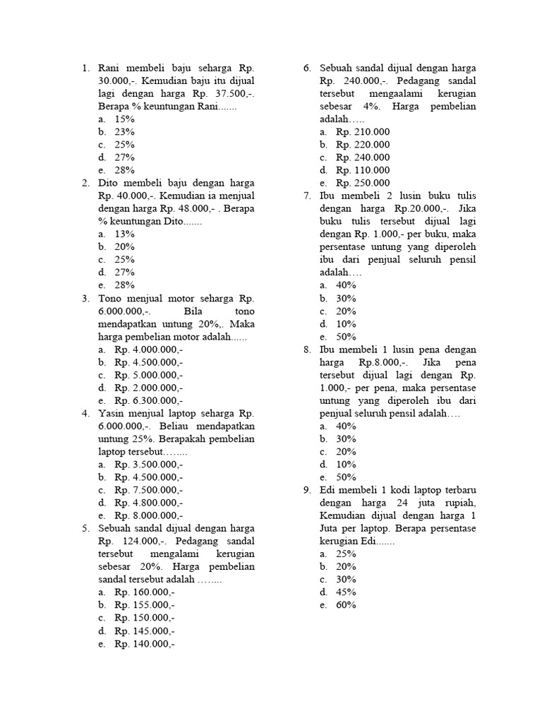 Soal Tiu 5 Fix | PDF