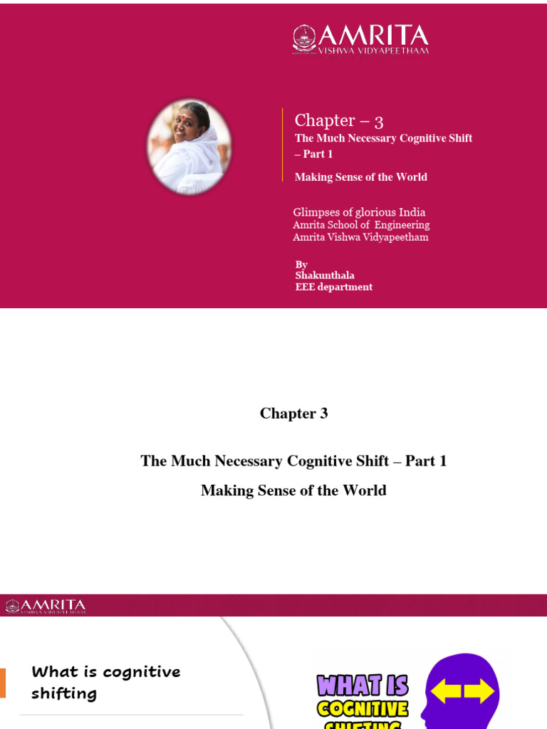 CHP 3 The Much Necessary Cognitive Shift Part 1 S2 ADM 2024 | PDF ...