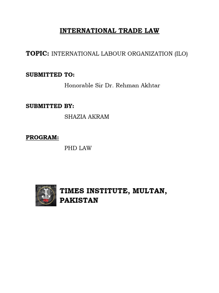 International Labour Organization (Ilo) | Download Free PDF | International Labour Organization ...