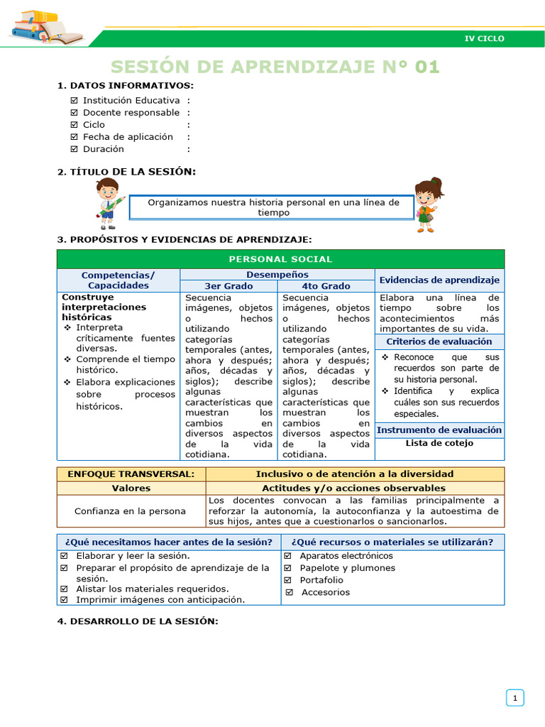 Sesiones de Aprendizaje - EDA III Semana 1 | PDF | Evaluación | Aprendizaje