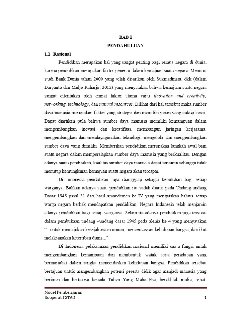 Model Pemebelajaran STAD | PDF