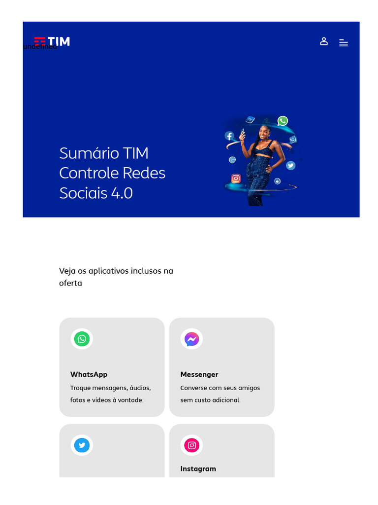 WWW Tim Com BR para Voce Planos Controle Sumarios Tim Controle Redes ...