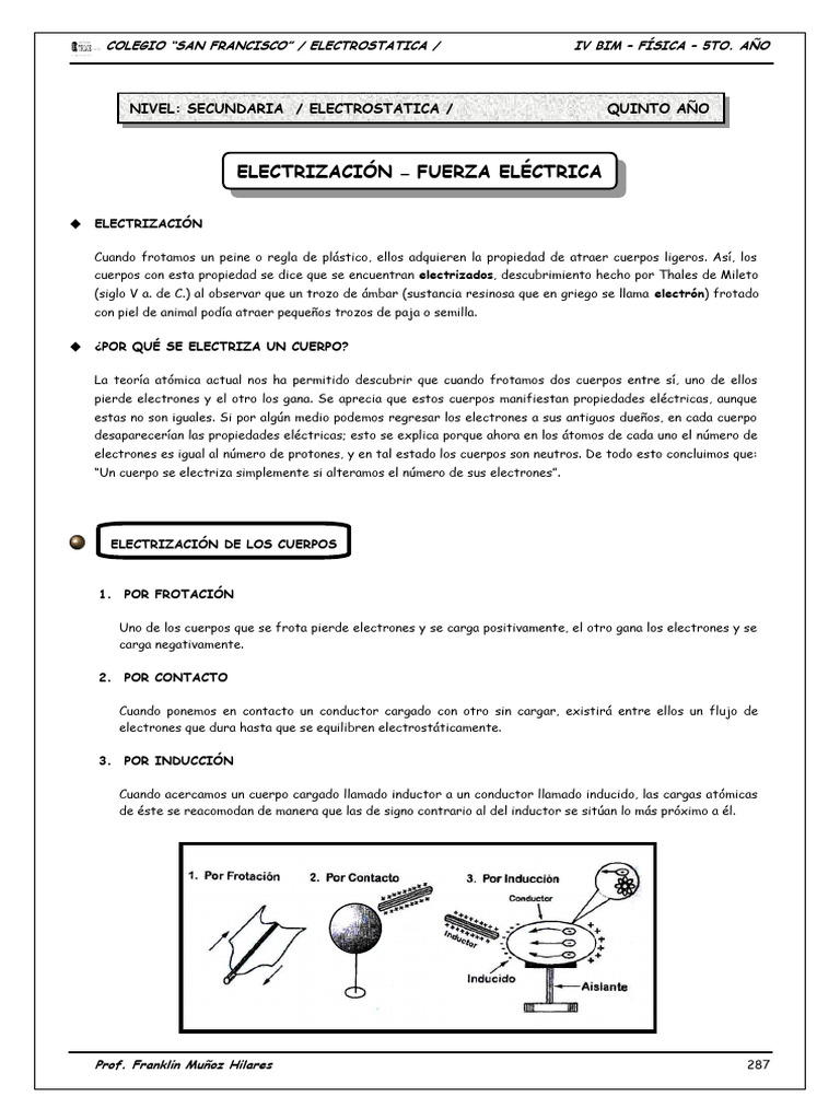 Electricidad | PDF | Electrostática | Electromagnetismo