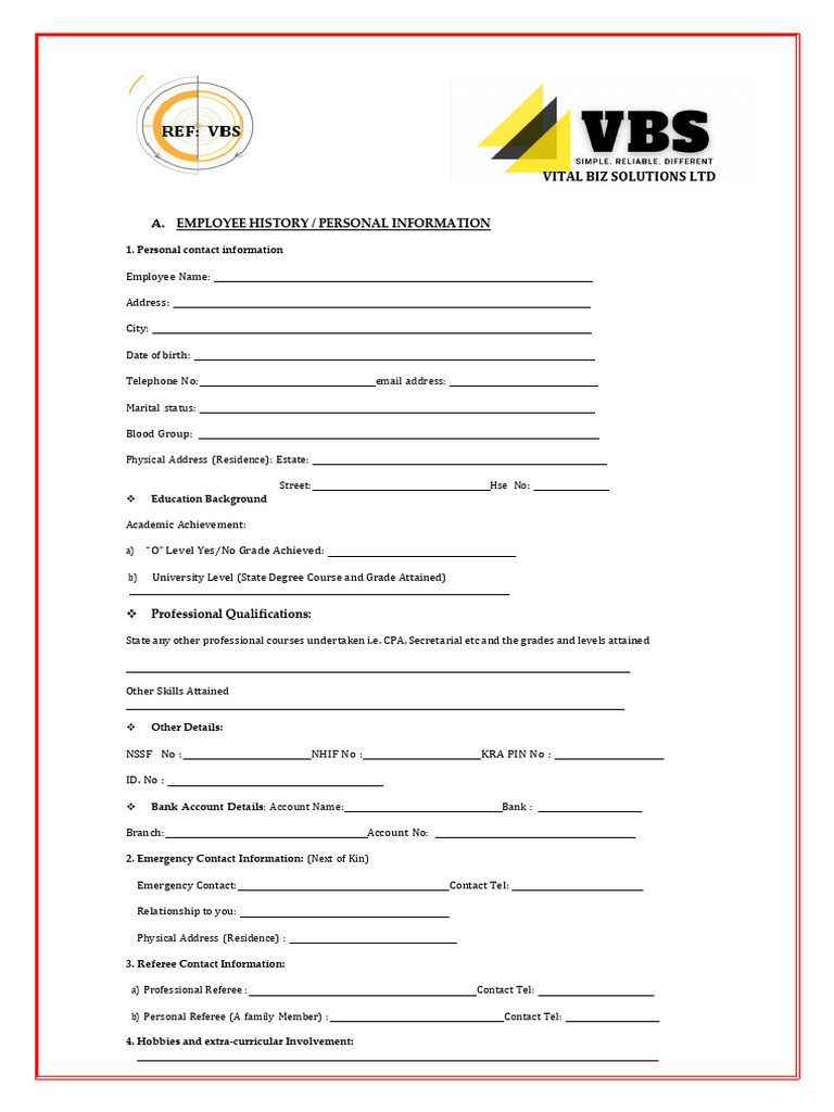 Personal Data Form (VBS) | PDF | Cough | Clinical Medicine