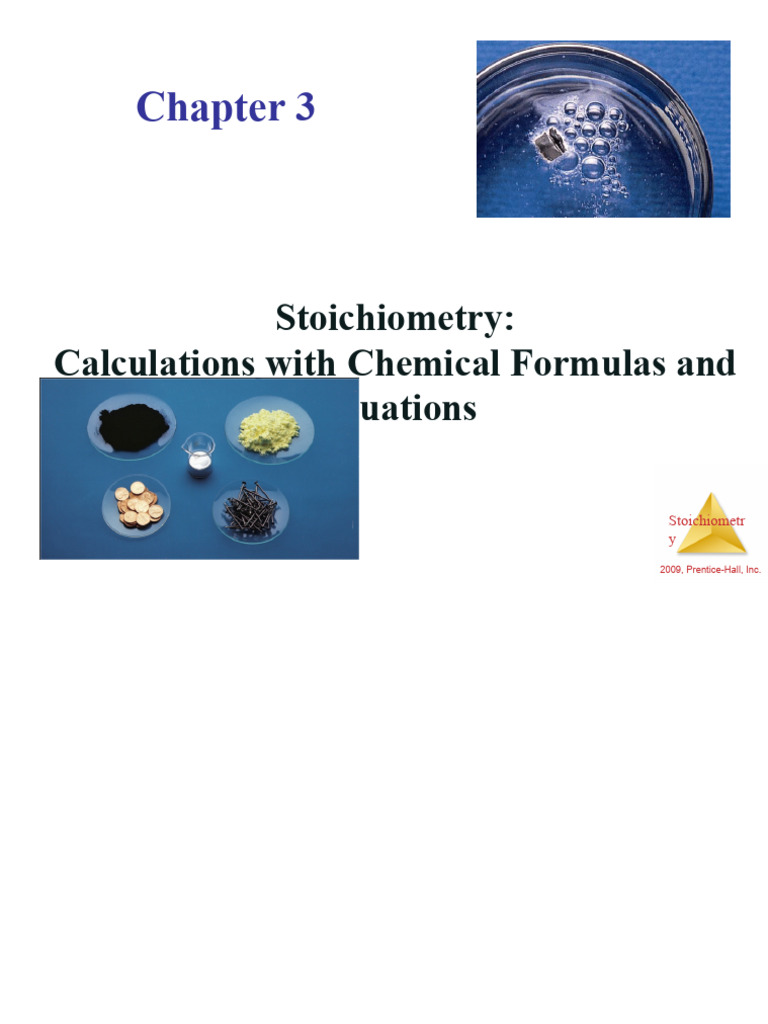 Chapter 03 Cemecal Imamu | PDF | Stoichiometry | Mole (Unit)