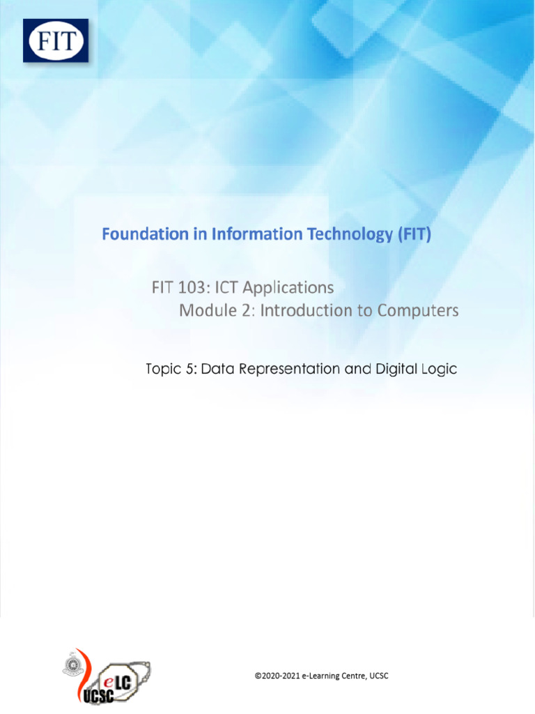 FIT - Student Manual - Chapter 5 (Asa-Kav) | PDF | Modem | Logic Gate