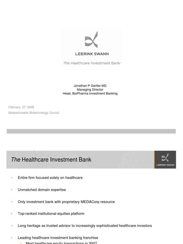 Jonathan P Gertler MD Managing Director Head, Biopharma Investment ...