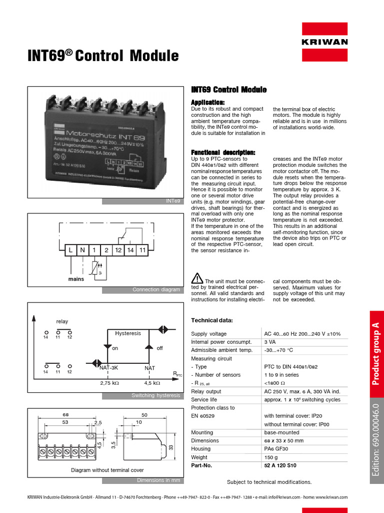 INT69 Control Module | PDF | Relay | Computer Engineering