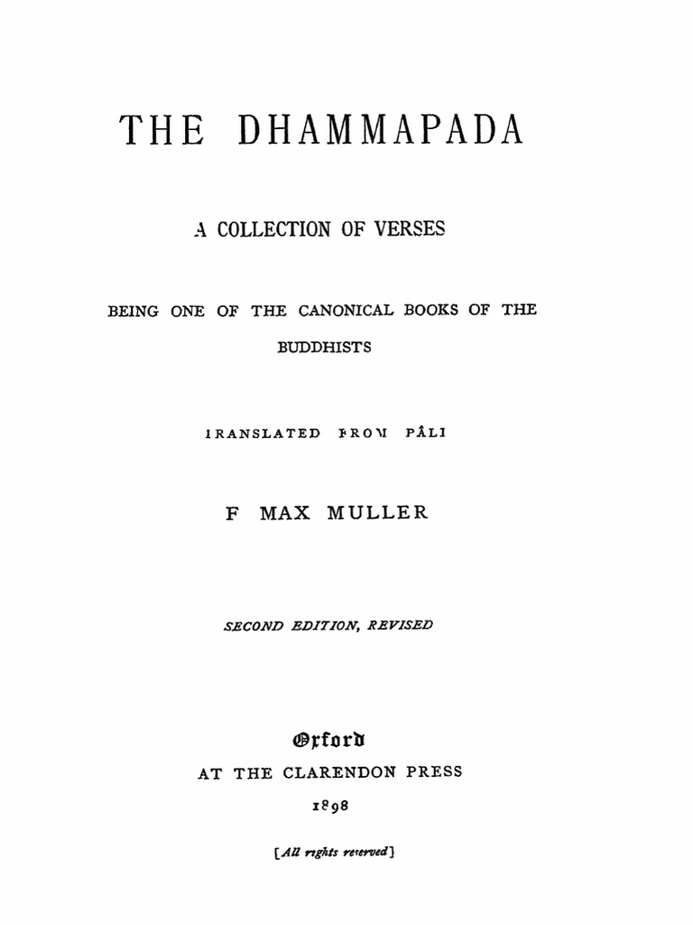 The Dhammapada - 1898edition | PDF