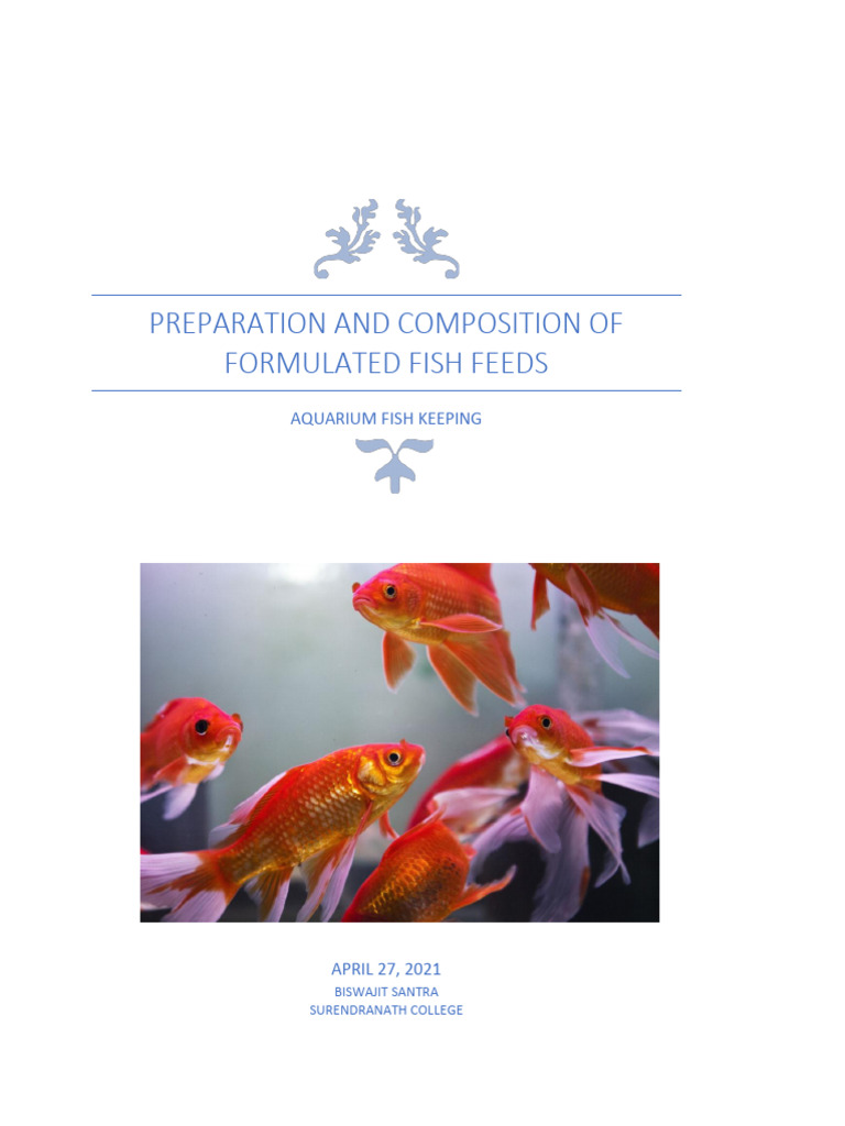 PREPARATION-AND-COMPOSITION-OF-FORMULATED-FISH-FEEDS-B.Sc. 1 Zoology | PDF