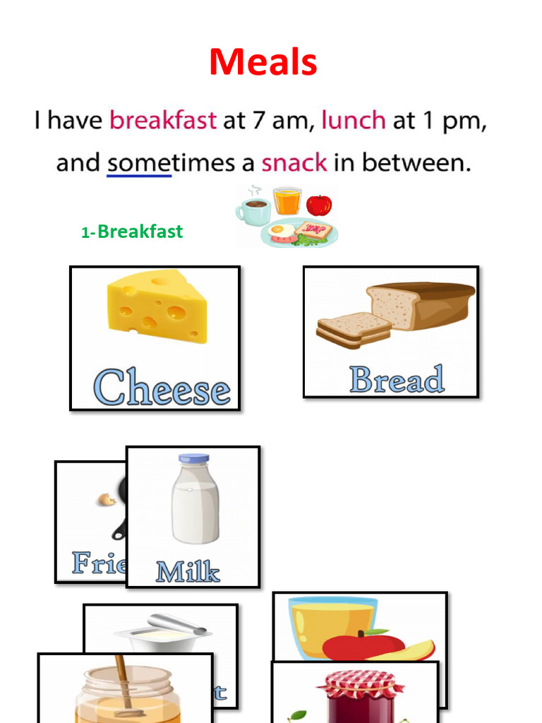 Meal Ideas: Breakfast, Lunch, Dinner | PDF