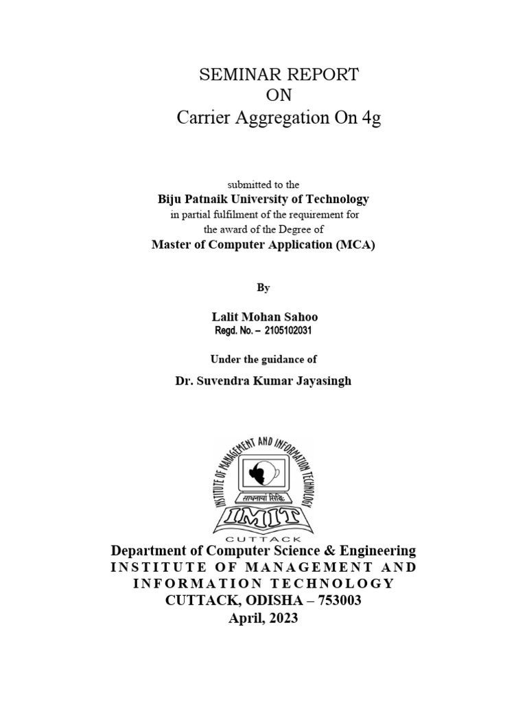 Seminar Report (2105102031) | PDF | Computer Science | Computing