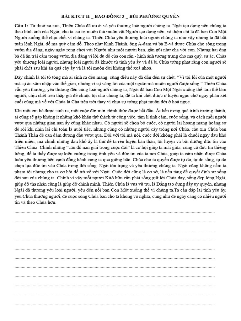 Bài KTCT Ii - BPQ | PDF