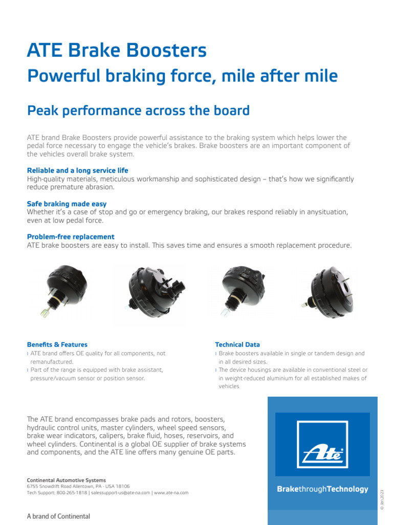 Ate Brake-Boosters 2023 | PDF | Audi | Volkswagen
