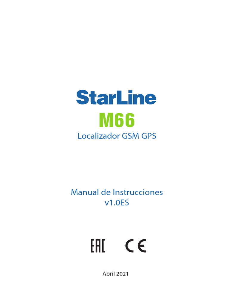 StarLine Manual Usuario M66 ES v1 0 | PDF | Programación | Programa de computadora