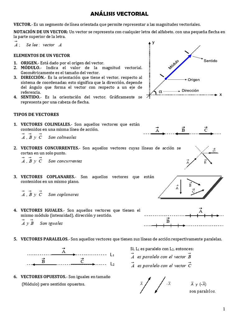 Analisis Vectorial | Descargar gratis PDF | Vector Euclidiano | Geometría