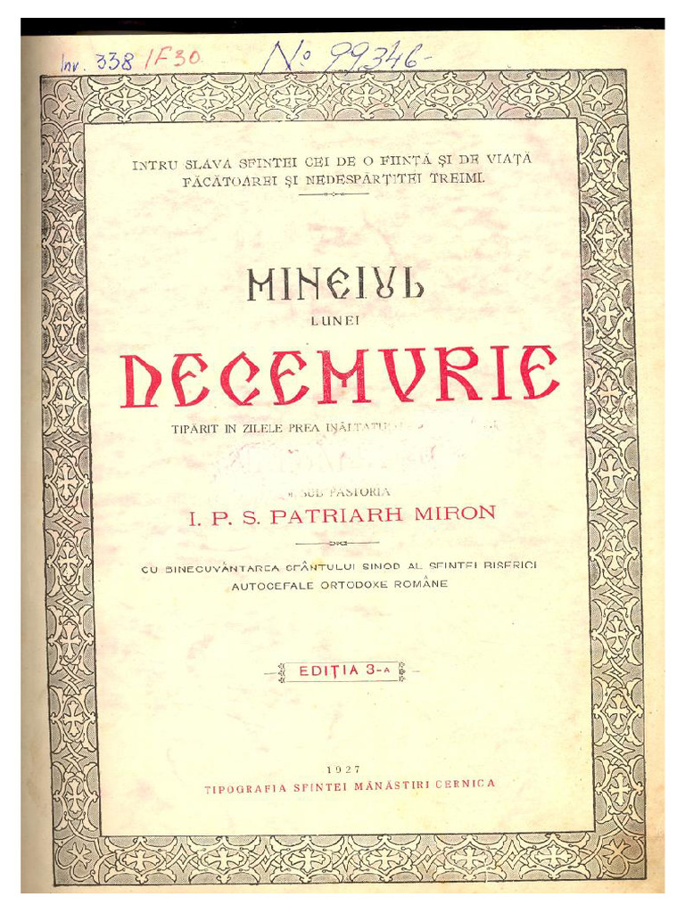 Minei 12 Dec Cernica 1927 | PDF