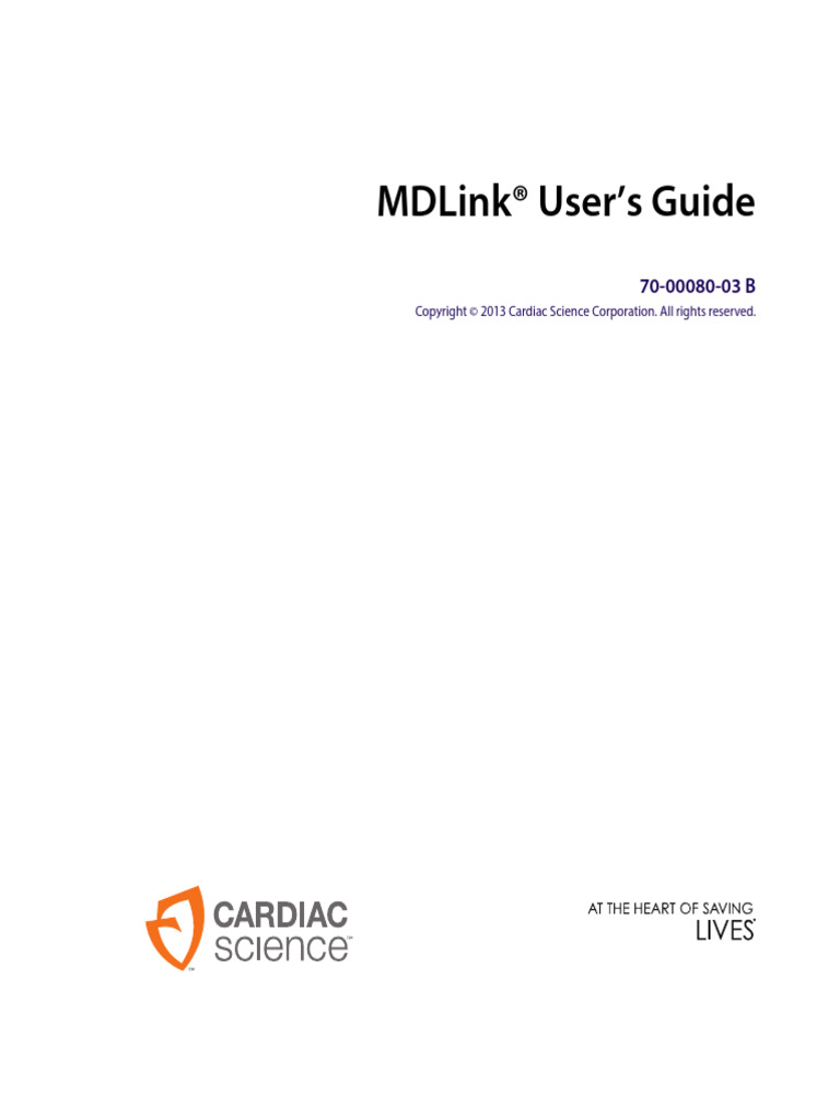 70-00080-03 B MDLink OpMan | PDF | Cardiopulmonary Resuscitation | Installation (Computer Programs)