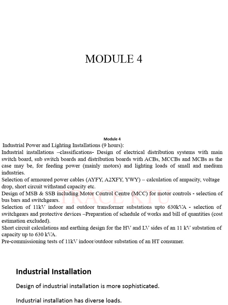 Module 4 | Download Free PDF | Electrical Substation | Electric Power Distribution