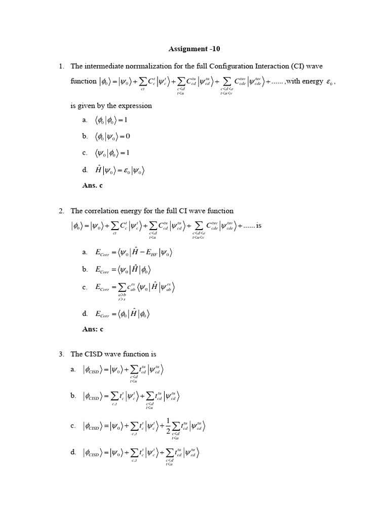 Assignment-10 Final | PDF | Applied And Interdisciplinary Physics | Physical Chemistry