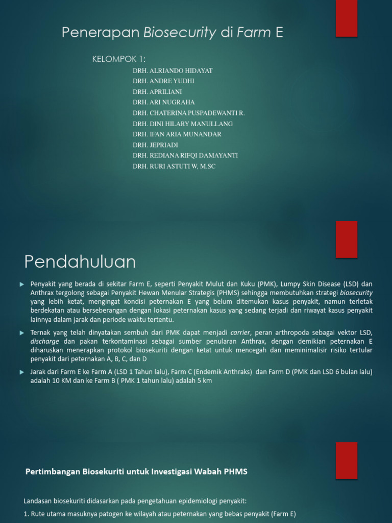 Penerapan Biosecurity di Farm E | PDF | Kesehatan Holistik | Teknologi ...