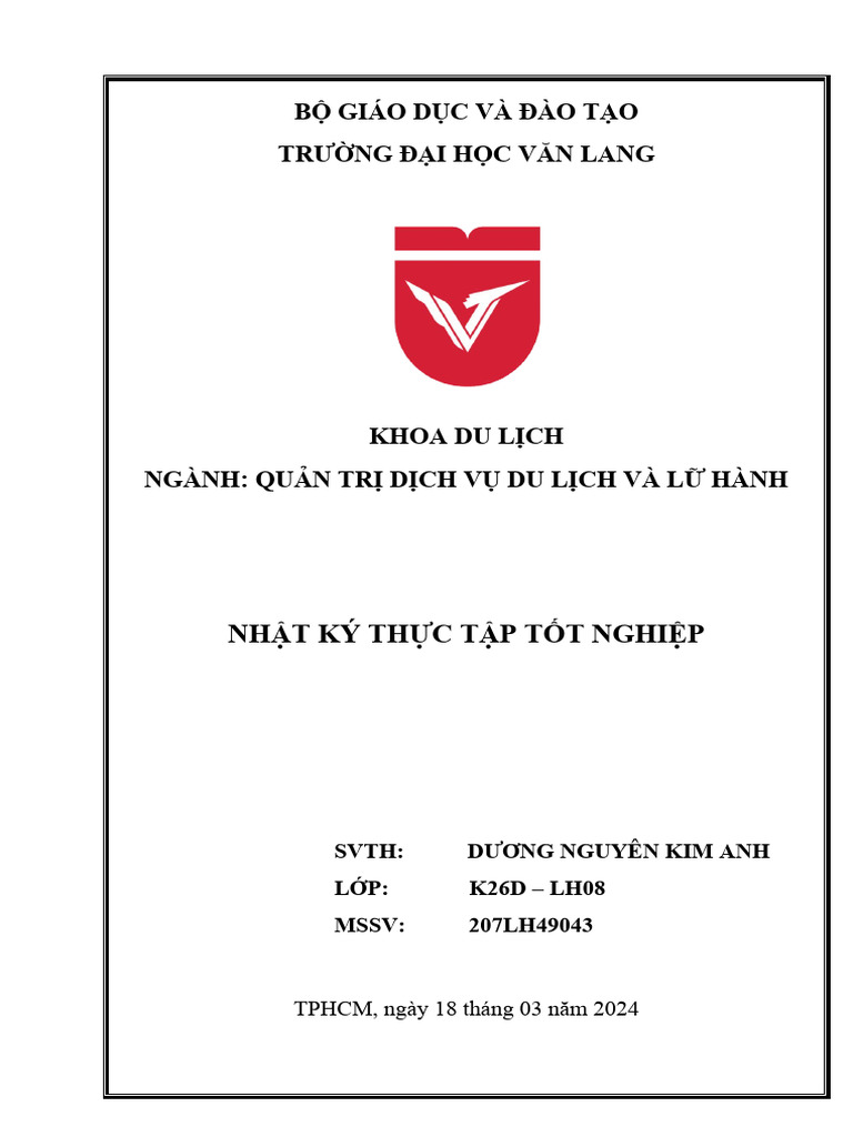 07 - Duyệt - Nhat ky thuc tap tai Doanh nghiep | PDF