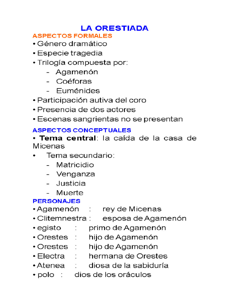 La Orestiada de Clasicismo Griego Periodo Clásico Literatura Griega ...