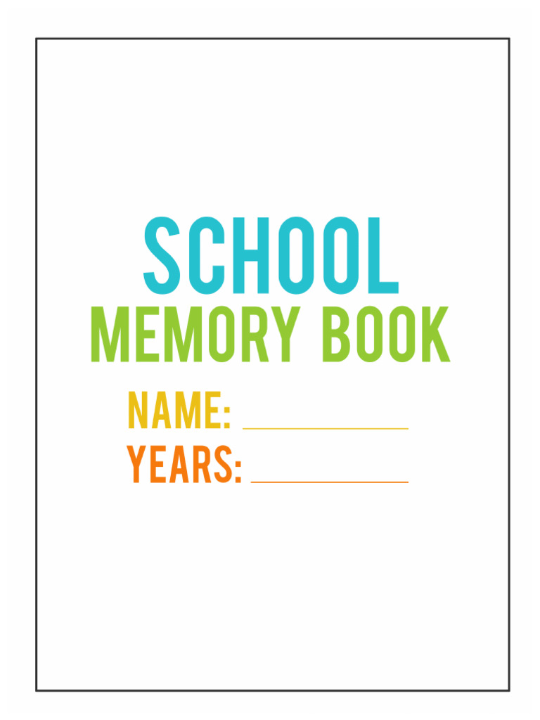 School Memory Binder Cover | PDF