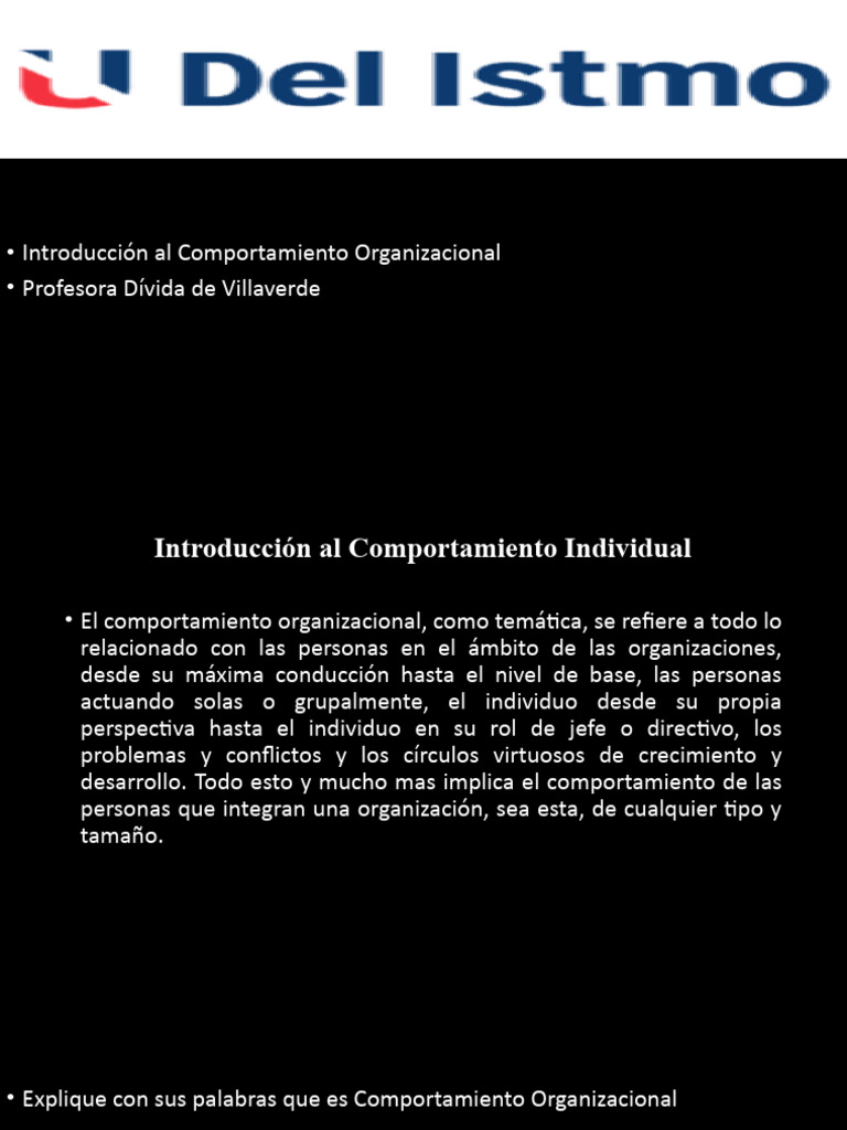 Clase 3 - Introducción Al Comportamiento Orgaizacional | PDF | Comportamiento | Las emociones