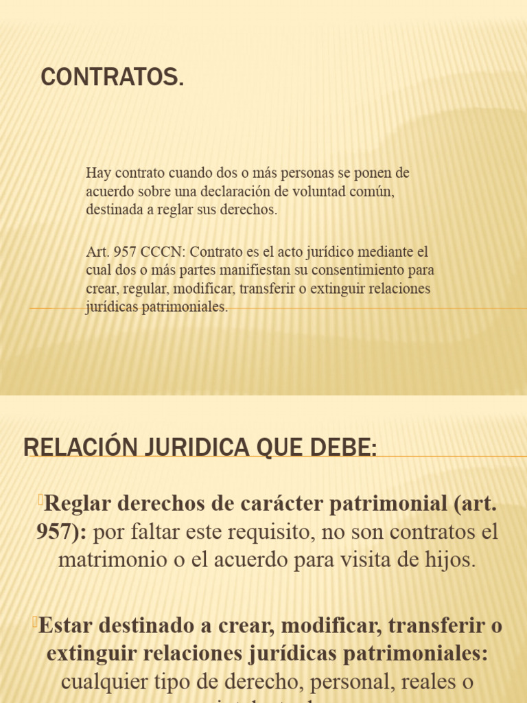 Elementos y Clasificación de Contratos | PDF | Derecho civil (sistema ...