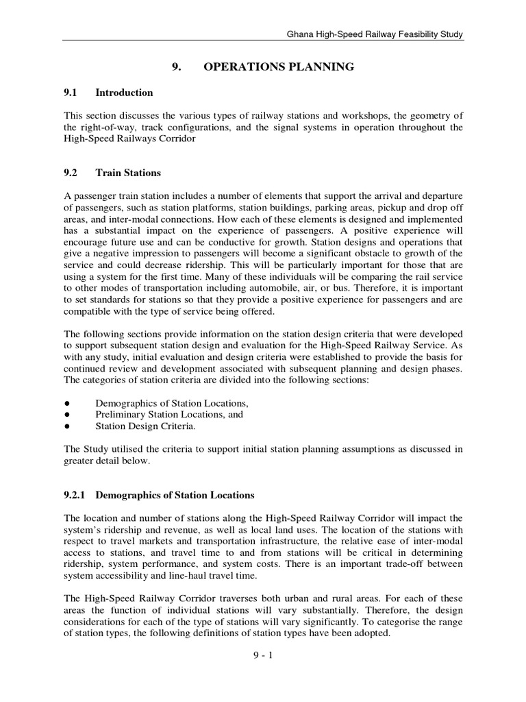 9 Operations Planning | PDF | Rail Transport | Train