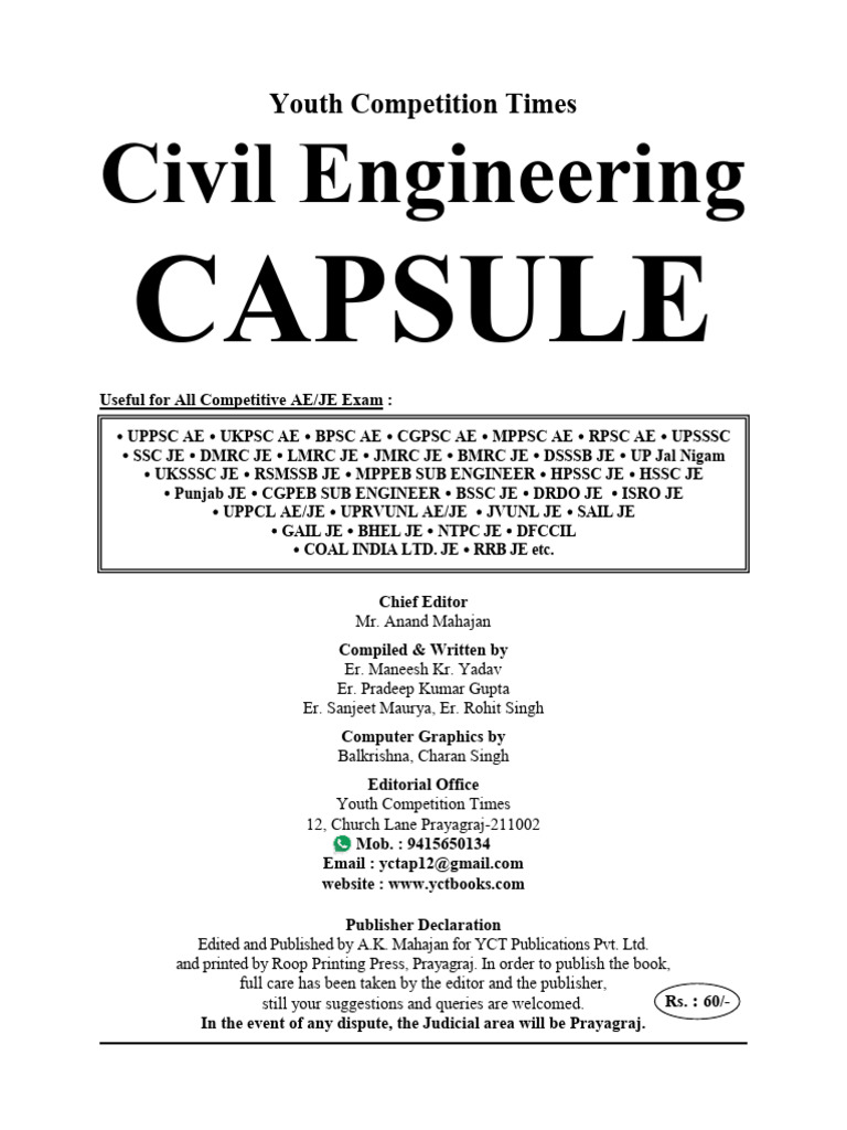 Civil Engineering Short Notes | PDF | Minerals | Rock (Geology)