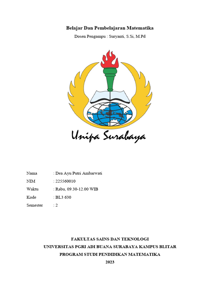 Belajar Dan Pembelajaran Matematika | PDF | Sains & Matematika