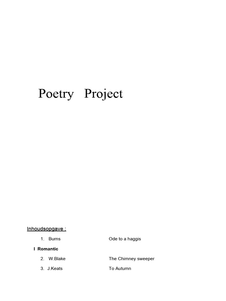 Poetry Plan 09-10 Poems | PDF