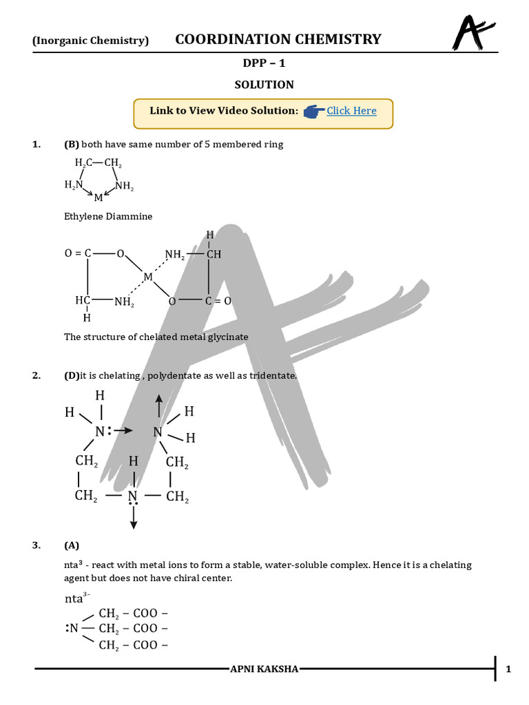 Ambidentate Ligands in Coordination Chemistry | PDF | Ligand ...
