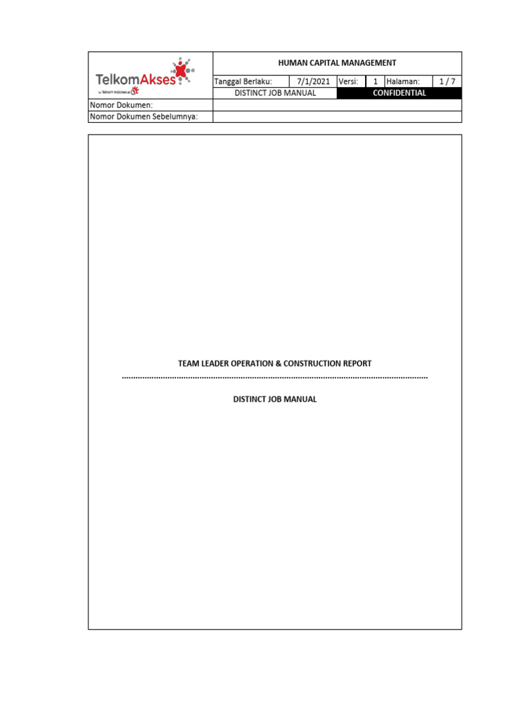 Manual Tugas Team Leader Konstruksi | PDF | Bisnis | Pengelolaan ...