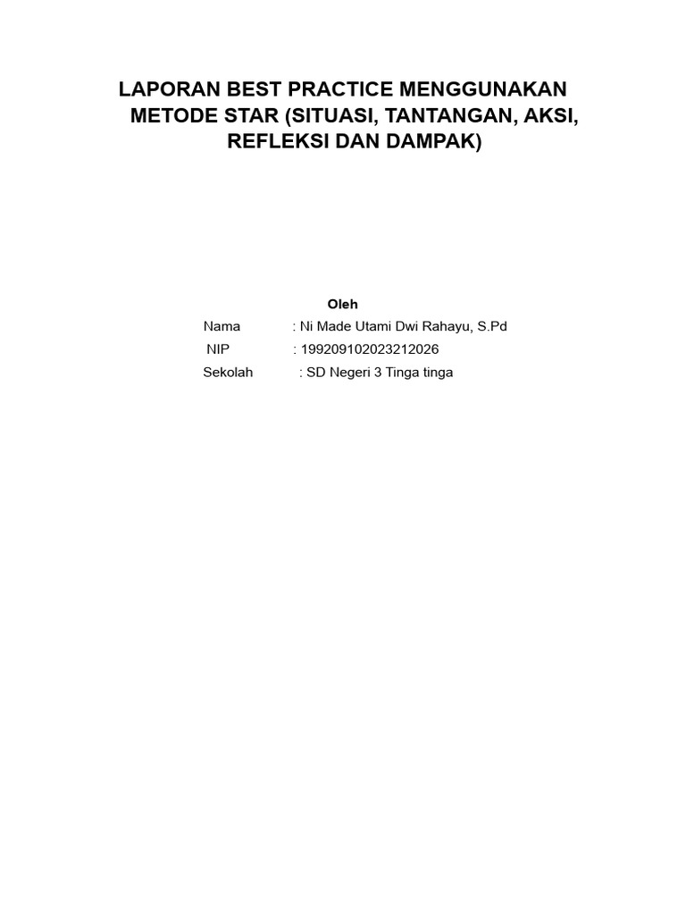 CONTOH PRAKTEK BAIK Utami | PDF