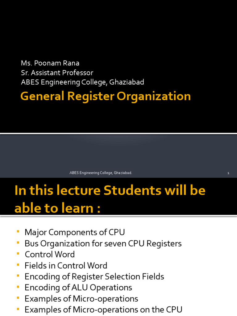 General Register Organization | PDF | Central Processing Unit | Input ...