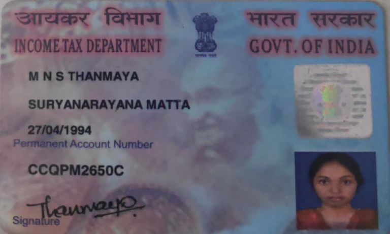 Pan Card (Thanmaya) | PDF