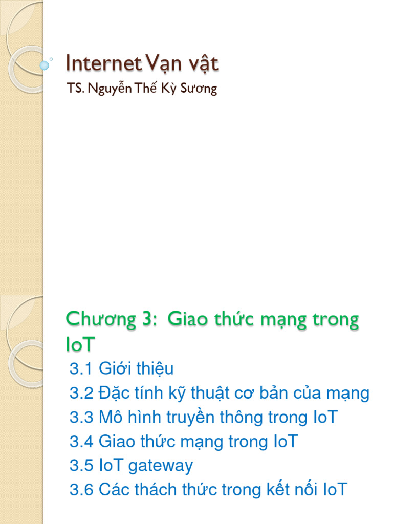 Bai Giang LT IoTs - Chuong3 | PDF