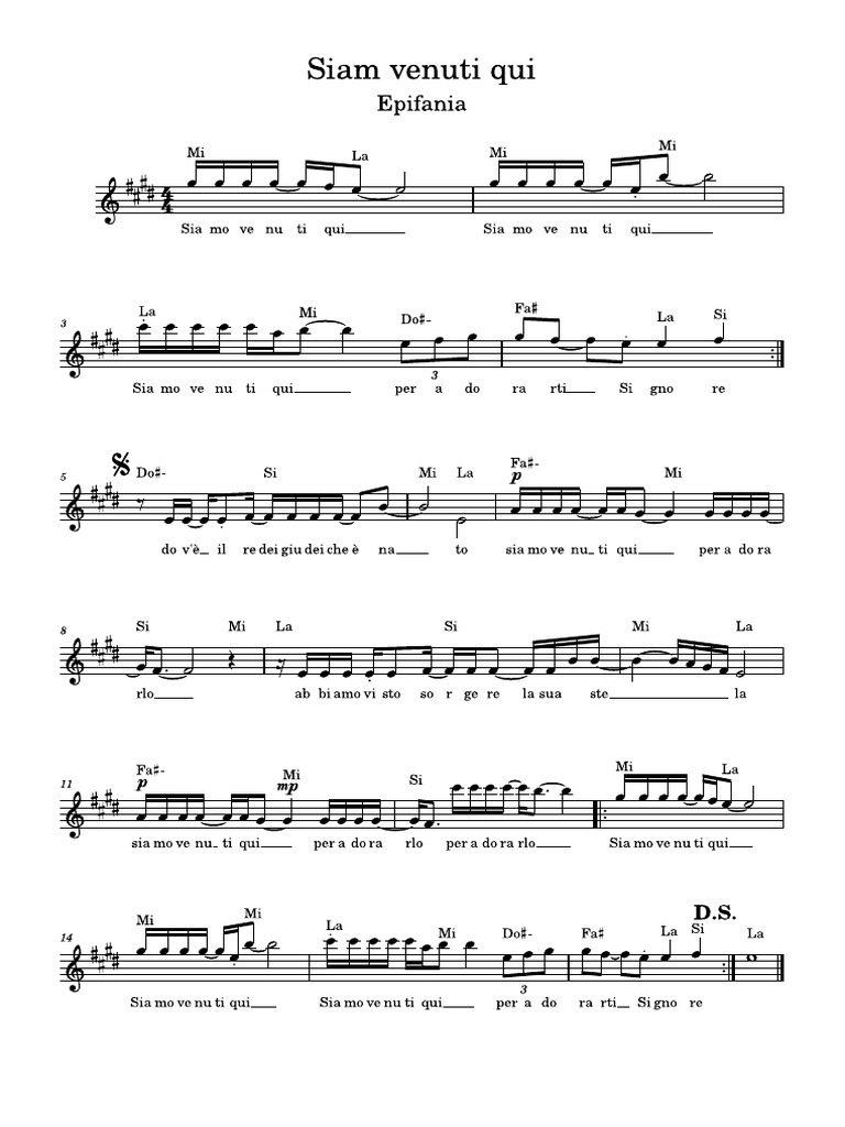 Siam Venuti Qui | PDF