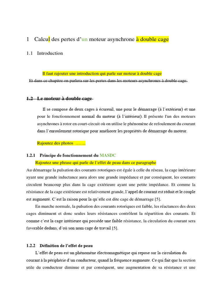 Pertes dans moteurs asynchrones à double cage | PDF | Transformateur ...
