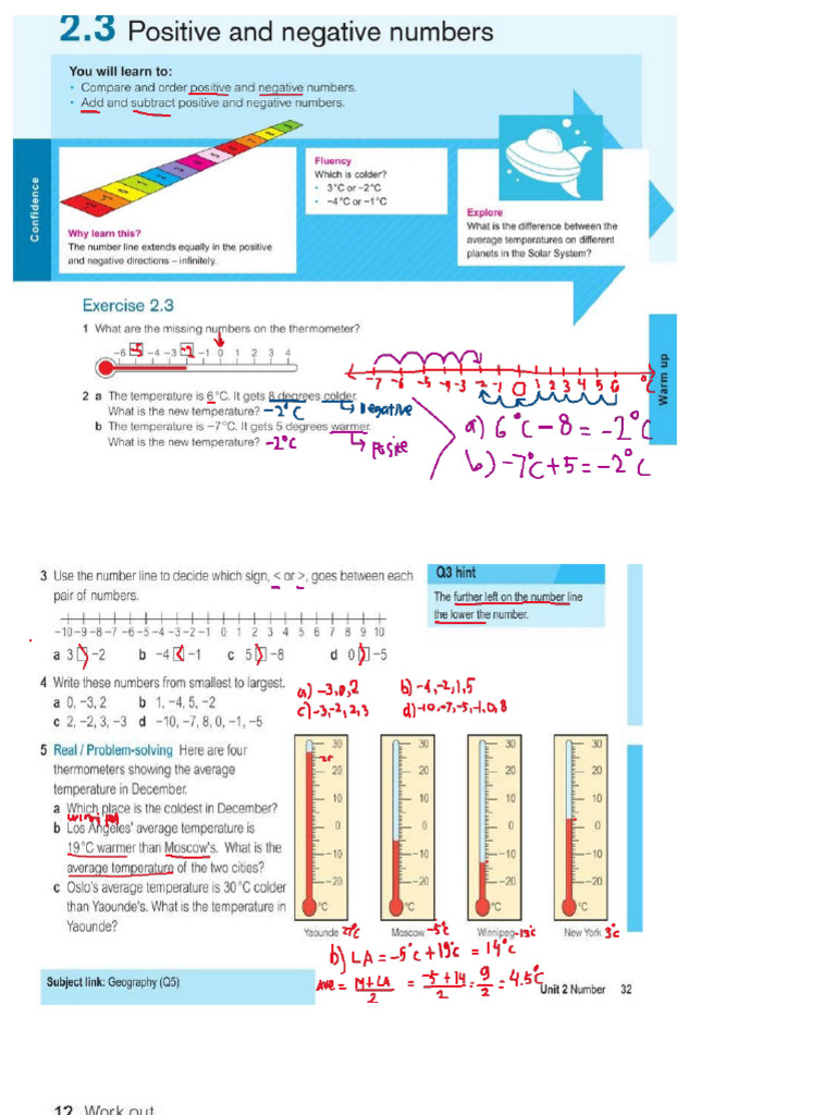 Chapter 2 - Positive and Negative Numbers | PDF